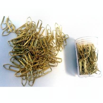 Mini Clips Dourado - 100 Un. FAZENDO ARTESANATO