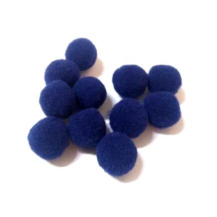 Pompom (Pom-Pom) 14 Mm Azul Marinho 318 - 100 Un. FAZENDO ARTESANATO