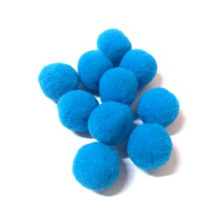 Pompom (Pom-Pom) 14 Mm Azul Celeste 349 - 100 Un. FAZENDO ARTESANATO