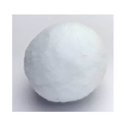 Pompom (Pom-Pom) 40 Mm Branco 101 - 25 Un. FAZENDO ARTESANATO
