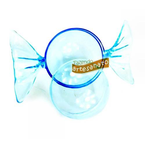 Bombom Acrilico Azul Claro -12 Un. FAZENDO ARTESANATO