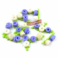 Flor De Biscuit Rococo - Lilas. FAZENDO ARTESANATO