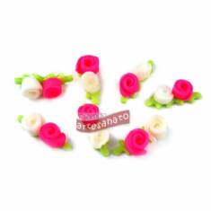 Flor De Biscuit Rococo - Rosa Pink. FAZENDO ARTESANATO